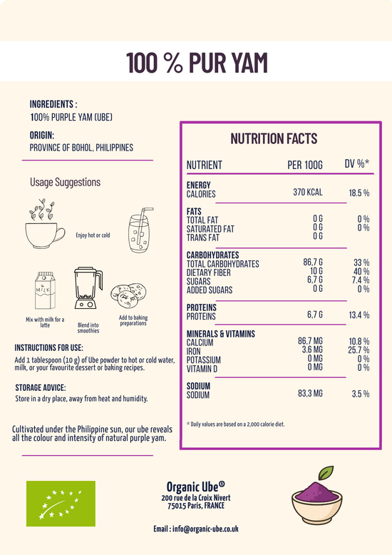 Specialist UK Store for Organic Purple Yam Powder – Organi-Ube UK